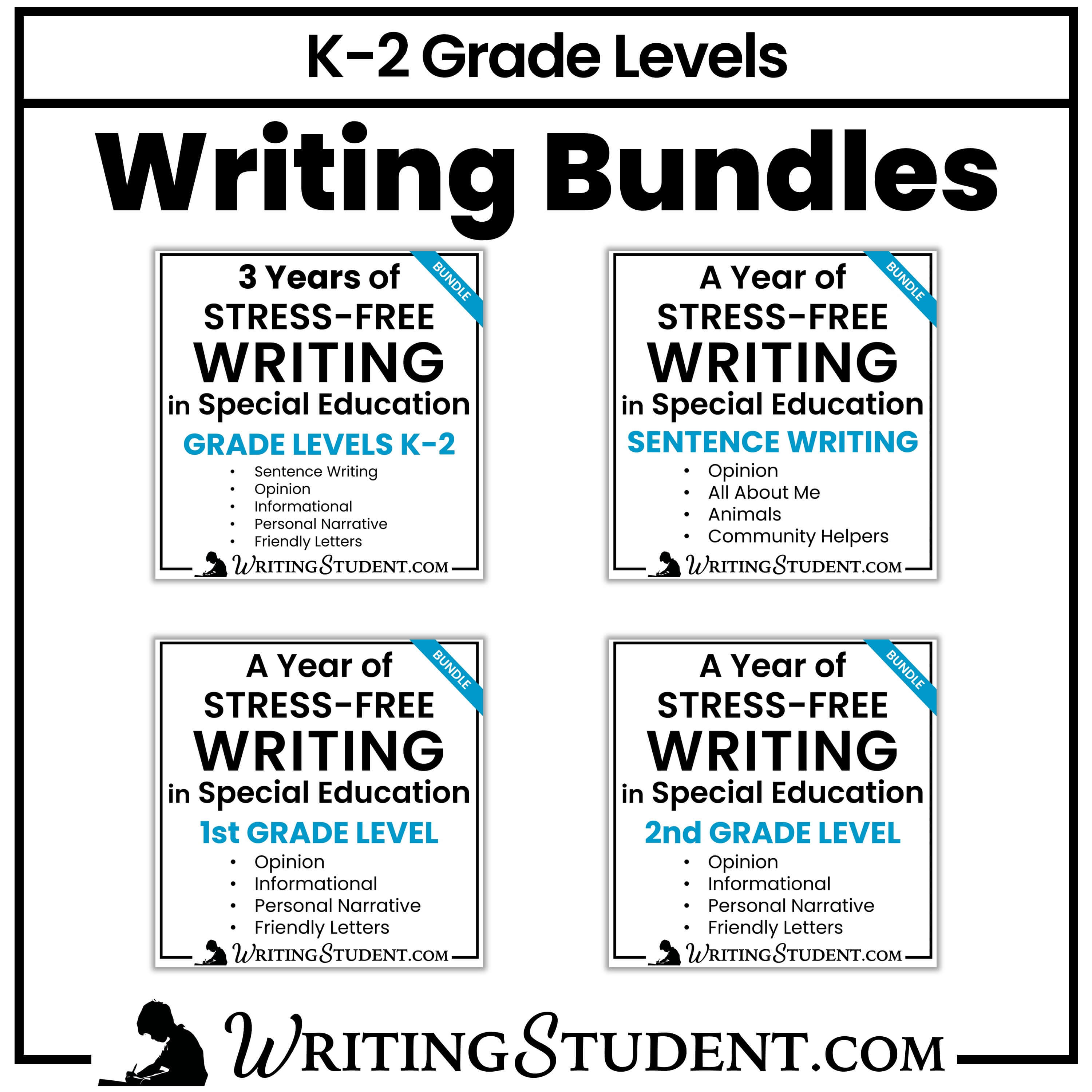 Special Education Writing Curriculum Bundles - Intervention & ESL ...